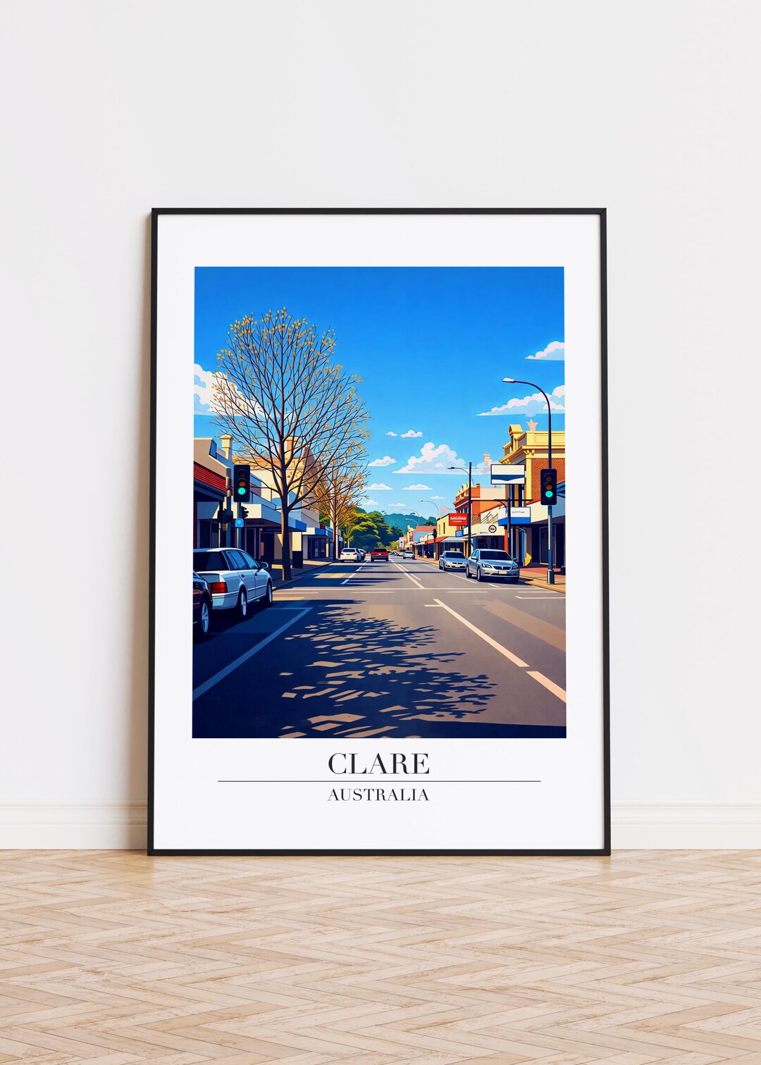 Clare Print : Modern Travel Poster Style Clare Poster Australia Art - Etsy