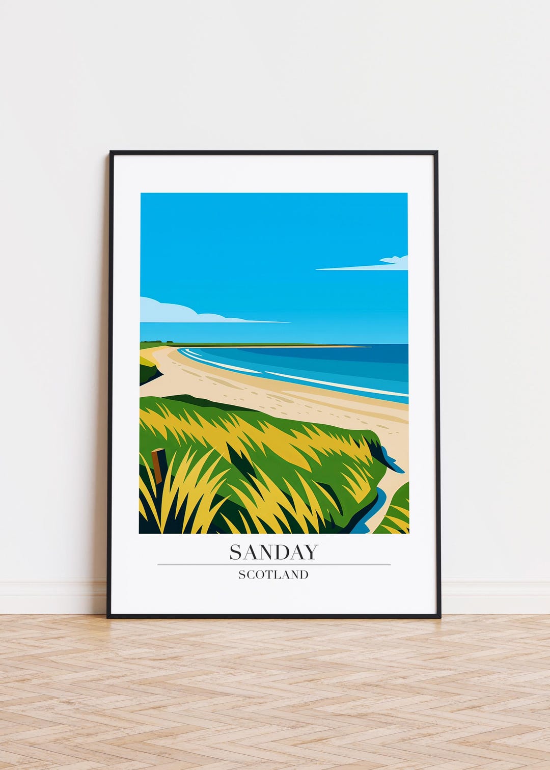 Sanday Scotland Poster: Modern Illustration Art Print - Etsy