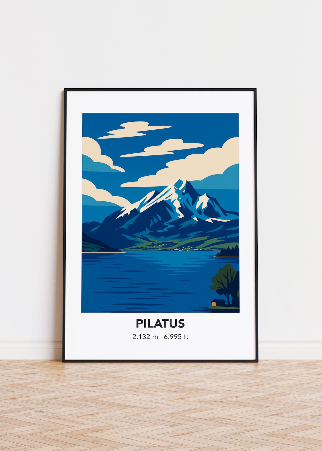Pilatus Mountain Poster: Modern Minimalist Art Print - Etsy