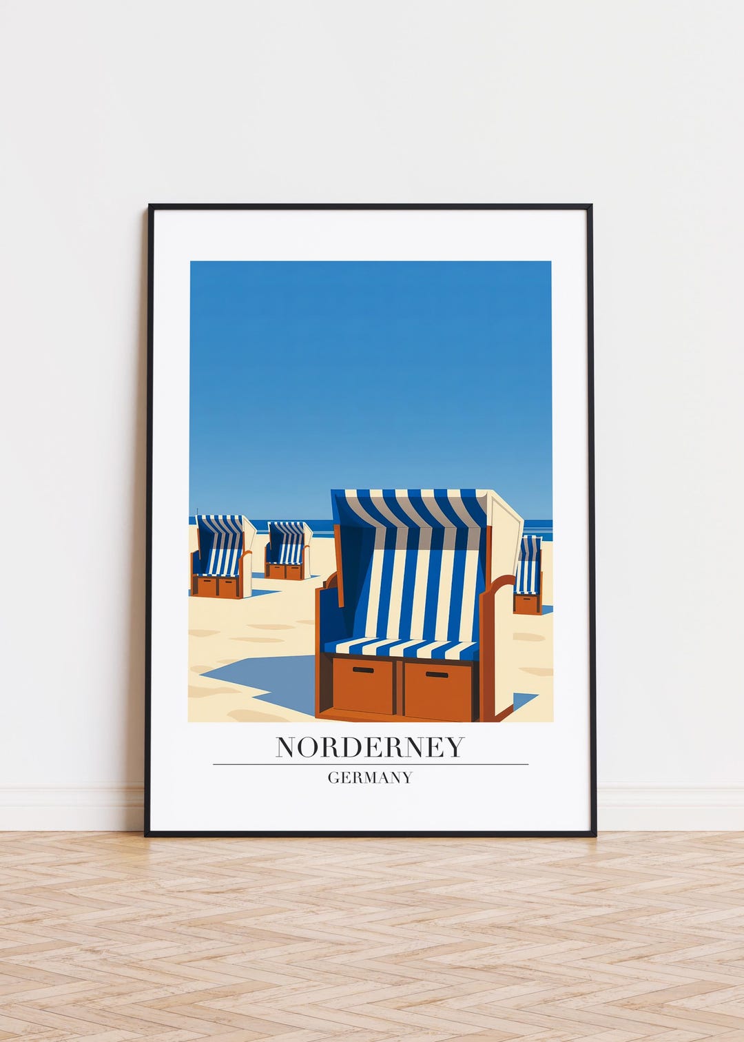 Norderney Germany Poster: Modern City Illustration Art - Etsy