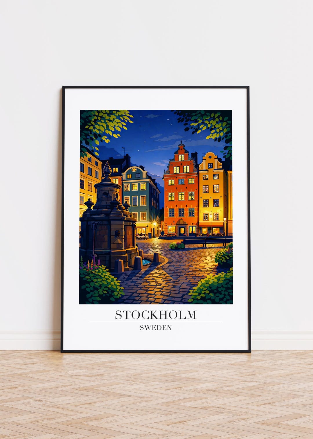 Stockholm Print : Modern Travel Poster Style Stockholm Poster - Etsy