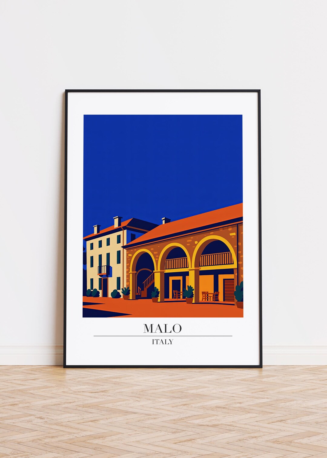 Malo Print : Modern Travel Poster Style Malo Poster Italy Art - Etsy