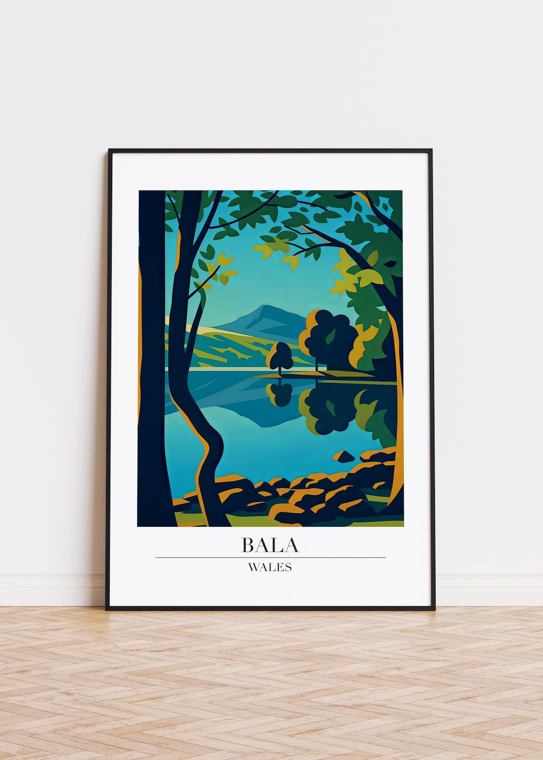 Bala Wales Poster: Modern City Illustration Art Print - Etsy