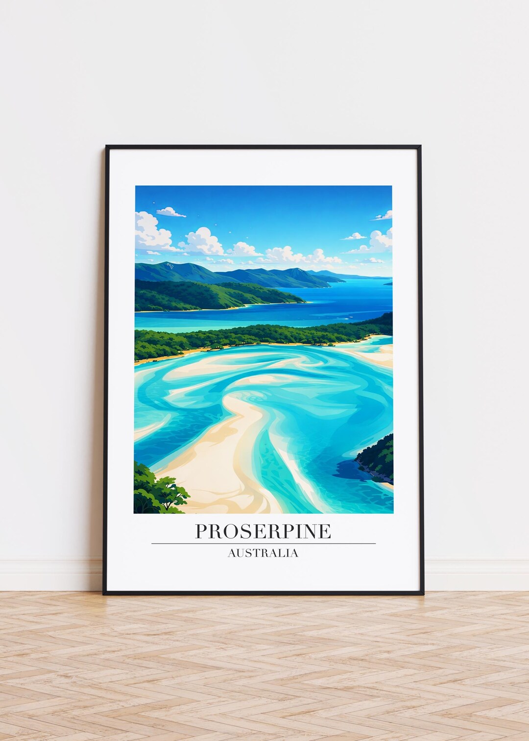 Proserpine Print : Modern Travel Poster Style Proserpine Poster ...