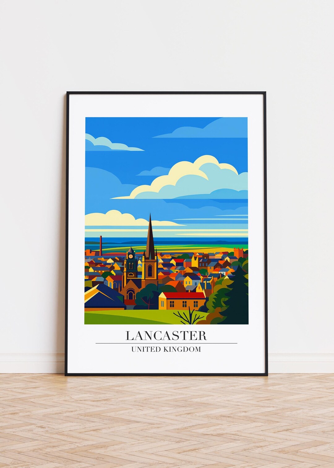 Lancaster Print : Modern Travel Poster Style Lancaster Poster - Etsy
