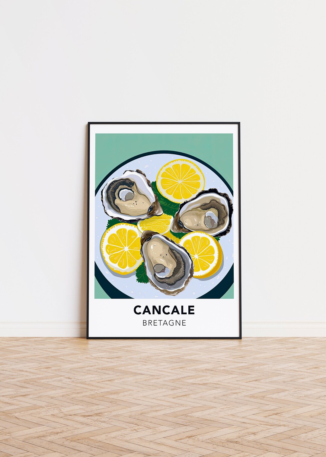 Cancale Poster Bretagne Druck Cancale Reisedruck Wandkunst, Bretagne ...