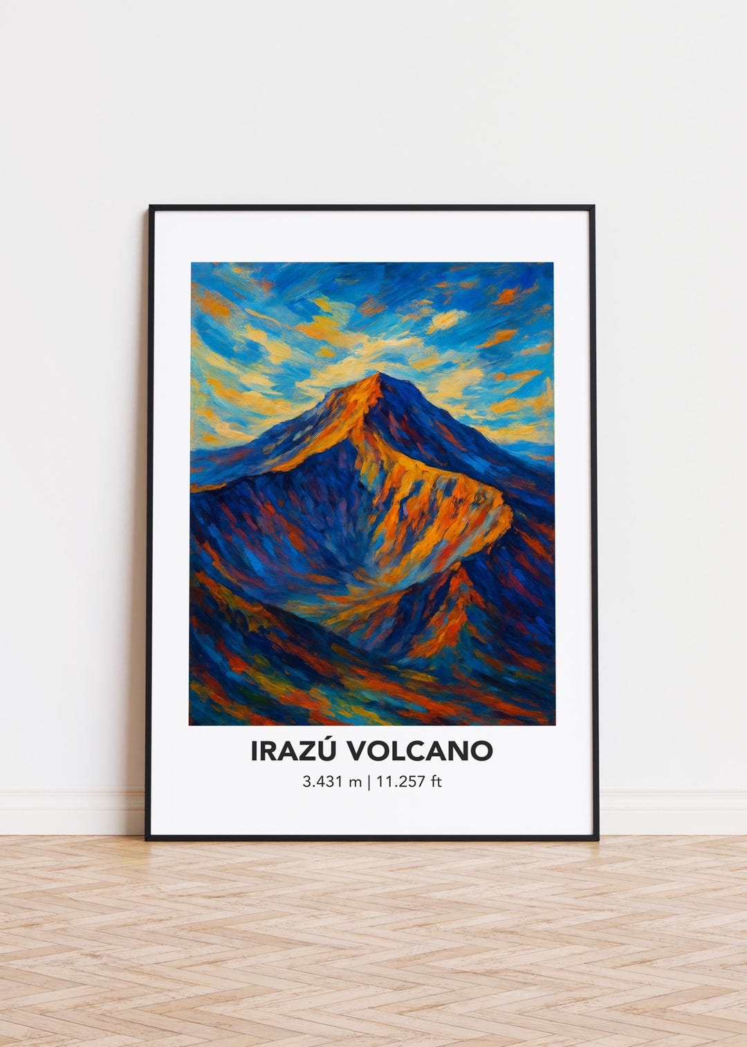 Irazú Volcano Poster: Modern Mountain Art Print - Etsy