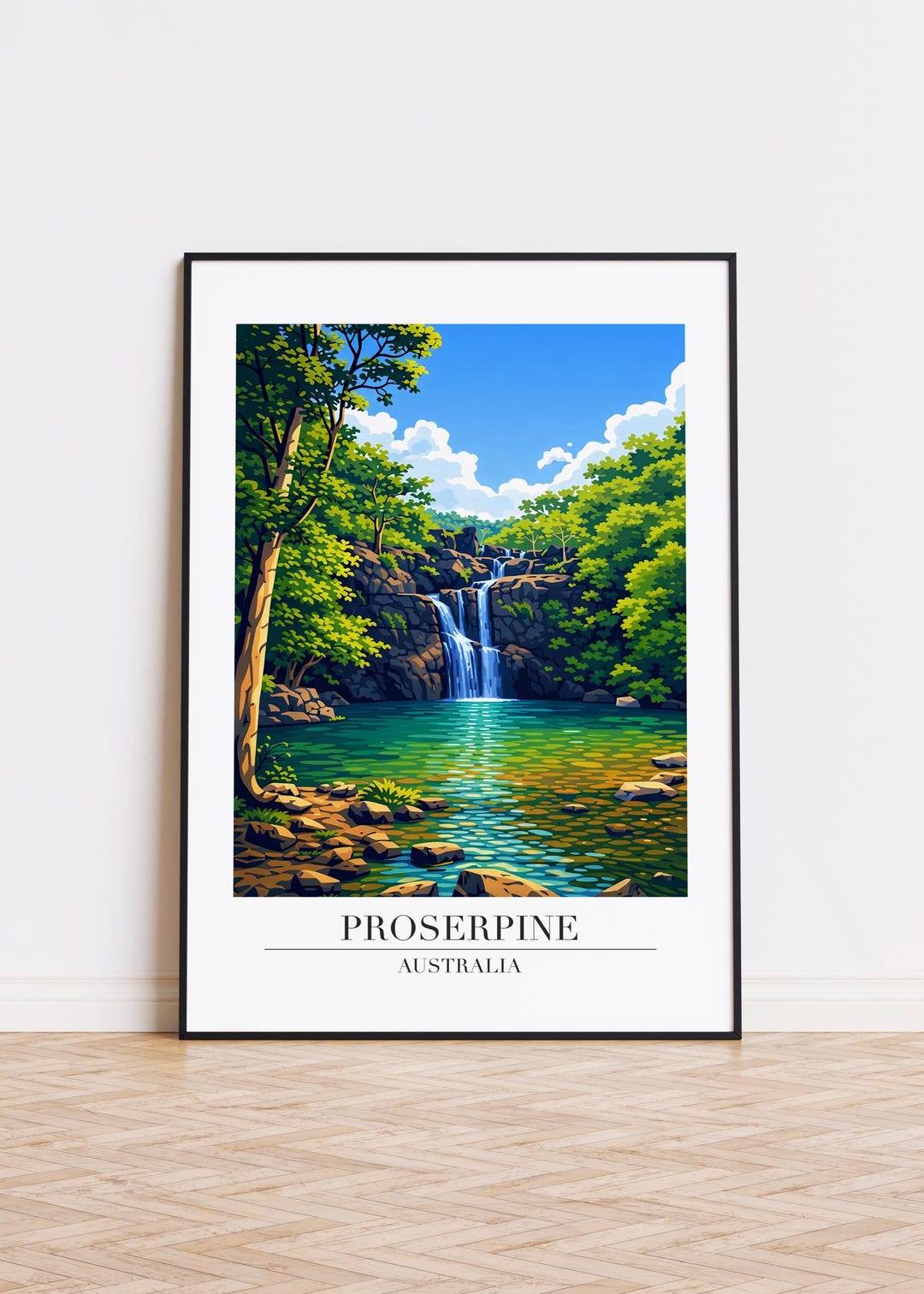 Proserpine Print : Modern Travel Poster Style Proserpine Poster ...