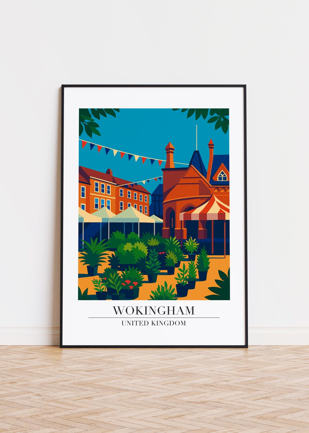 Wokingham Print : Modern UK Travel Poster Wokingham Poster - Etsy