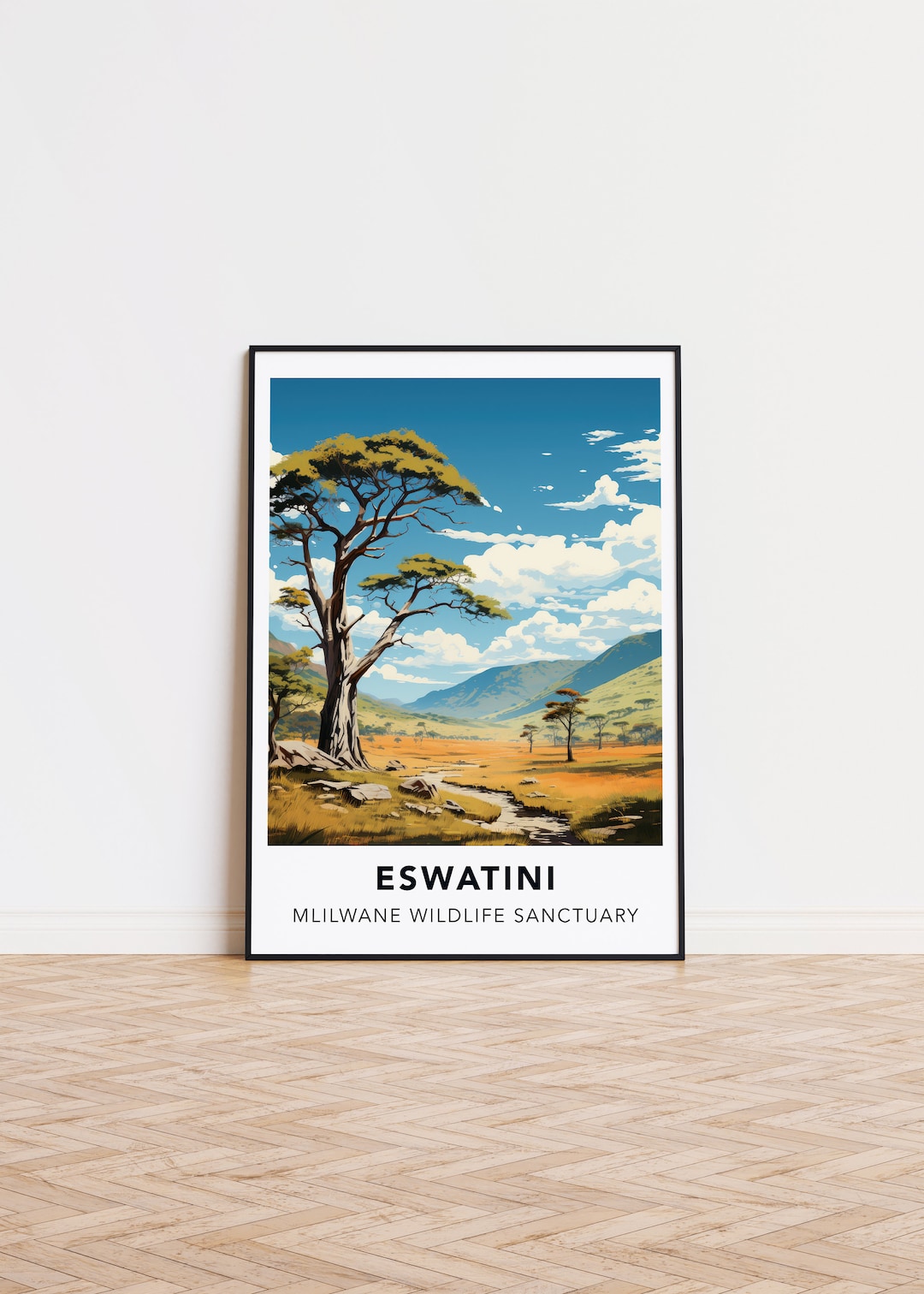 Eswatini Poster Mlilwane Wildlife Sanctuary Print Eswatini Travel Print ...
