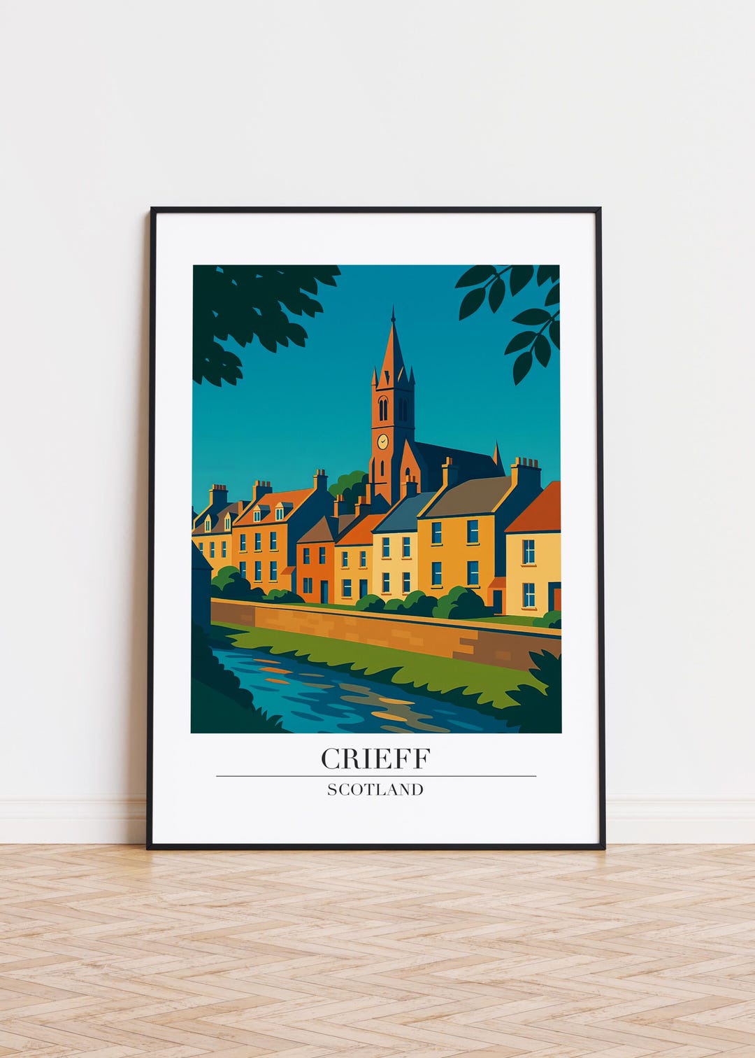 Crieff Scotland Poster: Modern City Illustration - Etsy UK