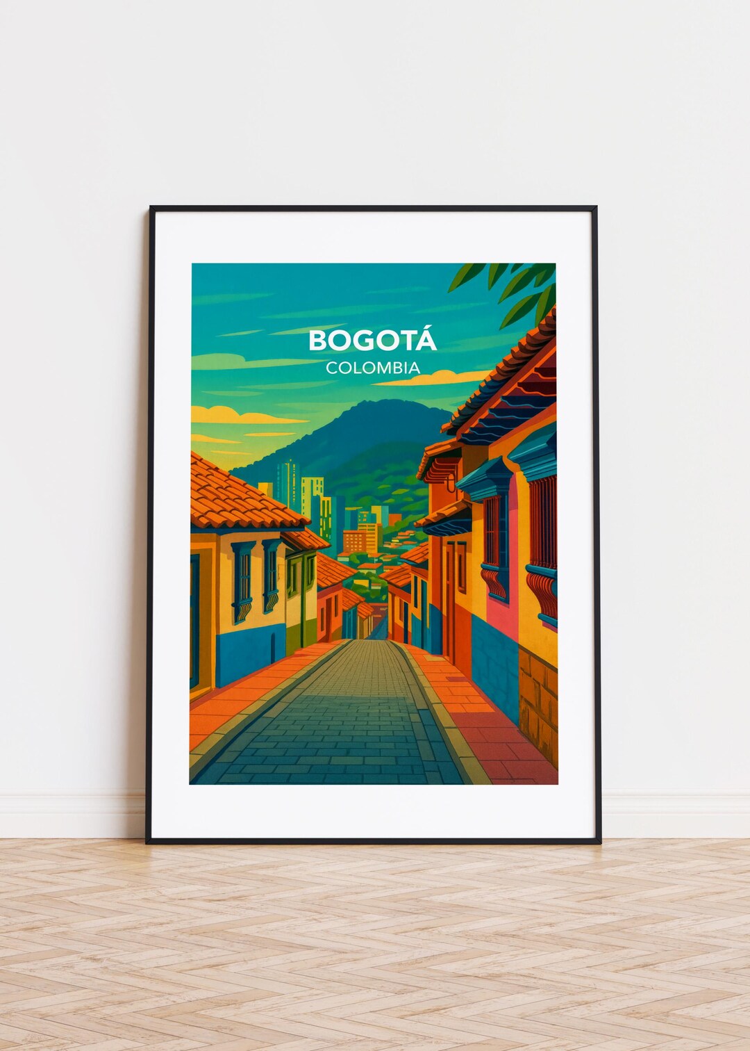 Bogotá Cityscape Poster: Modern Colombia Art Print - Etsy