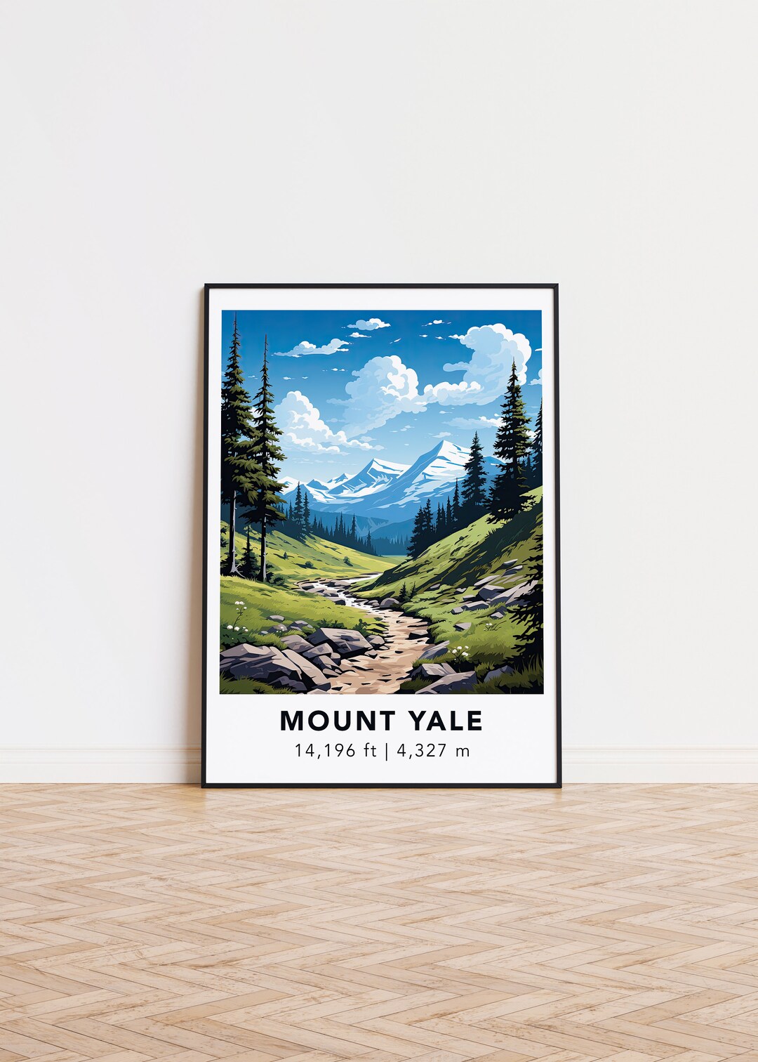 Mount Yale Poster Colorado Print Mount Yale Travel Print Wall Art ...