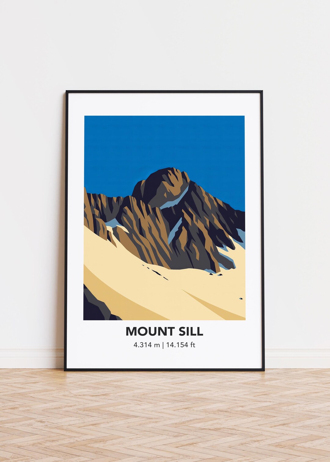 Mount Sill Art Print: Modern Mountain Illustration - Etsy