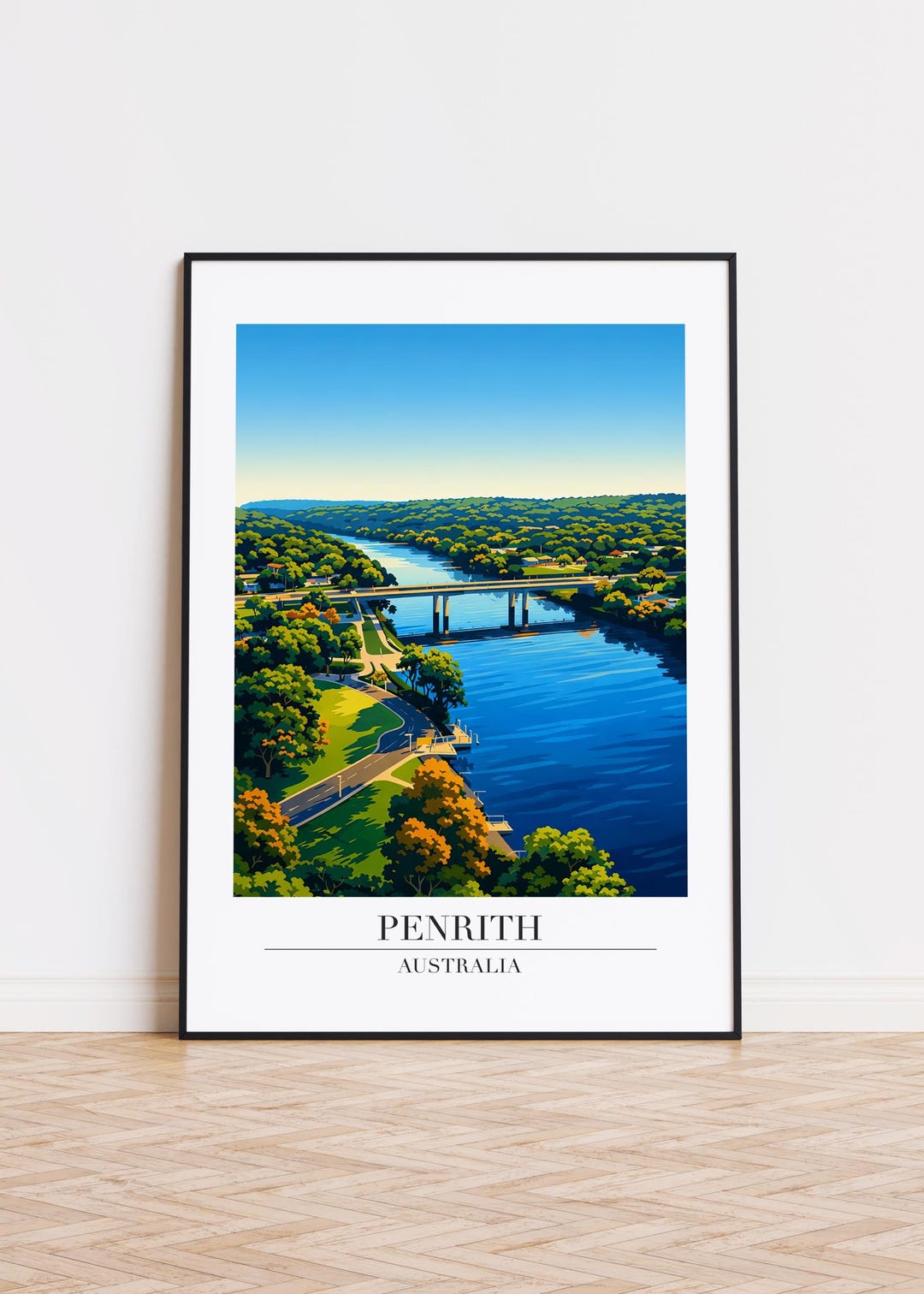 Penrith Print : Modern Travel Poster Style Penrith Poster Australia Art ...