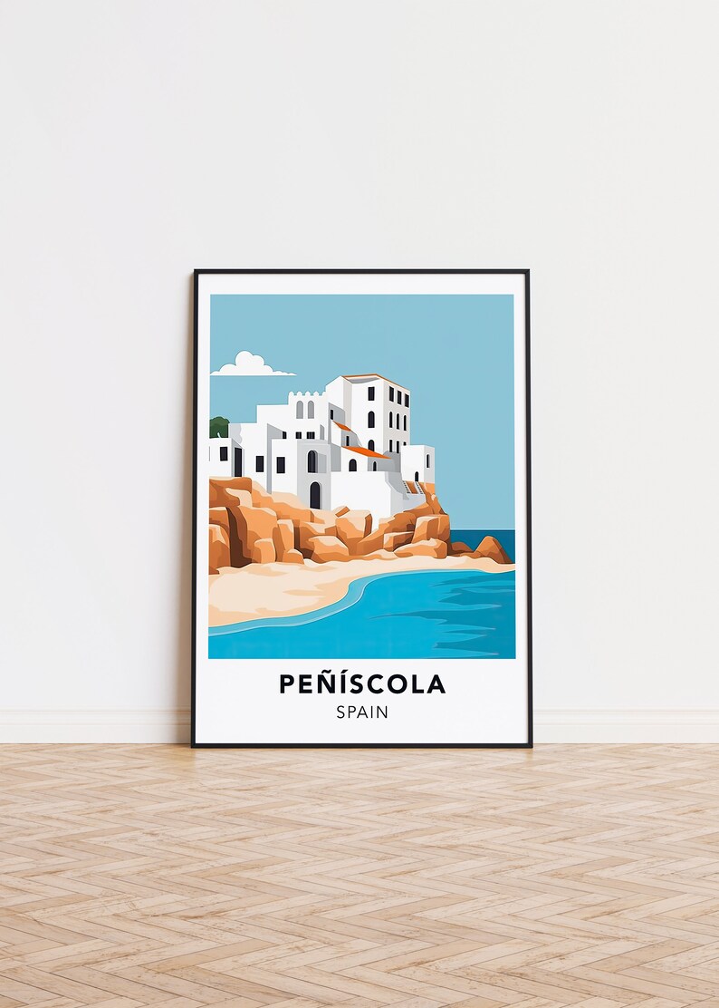 Peñíscola Poster Spain Print Peñíscola Travel Print Wall Art - Etsy