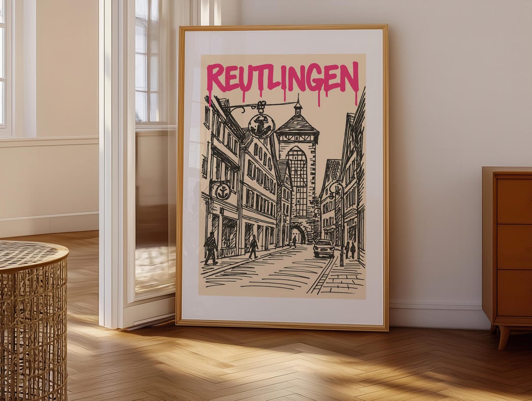 Reutlingen Poster : Modern Graffiti Style Reutlingen Print - Etsy