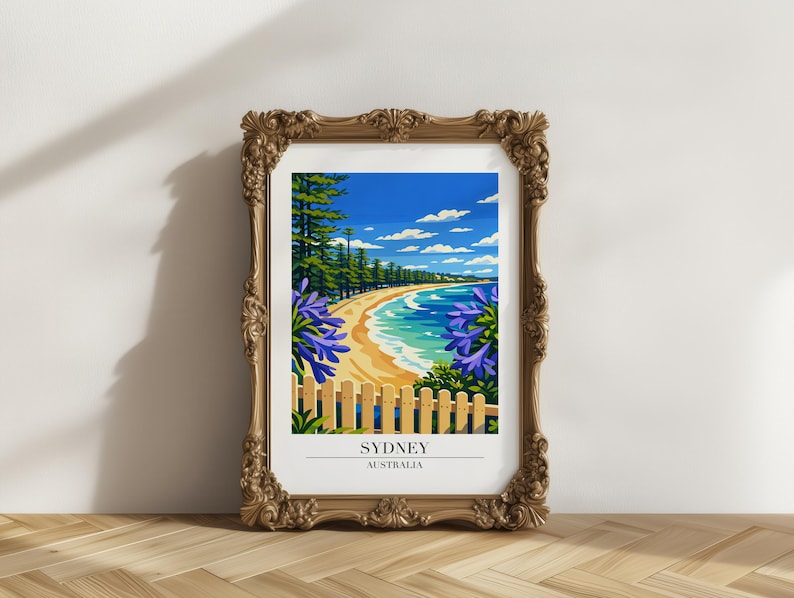 Sydney Print : Modern Travel Poster Style Sydney Poster Australia Art ...