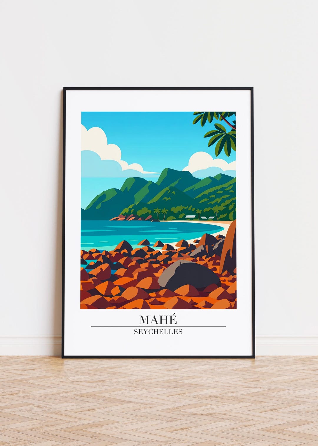 Mahé Seychelles Poster: Island Illustration Art Print - Etsy