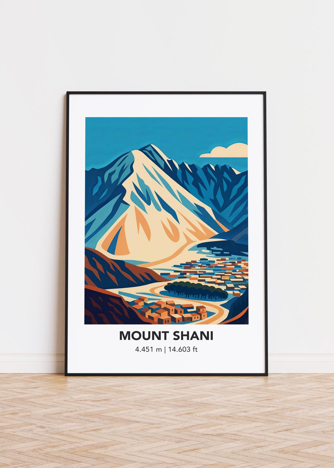 Mount Shani Poster, Mount Shani Print, Mount Shani Illustration Art ...