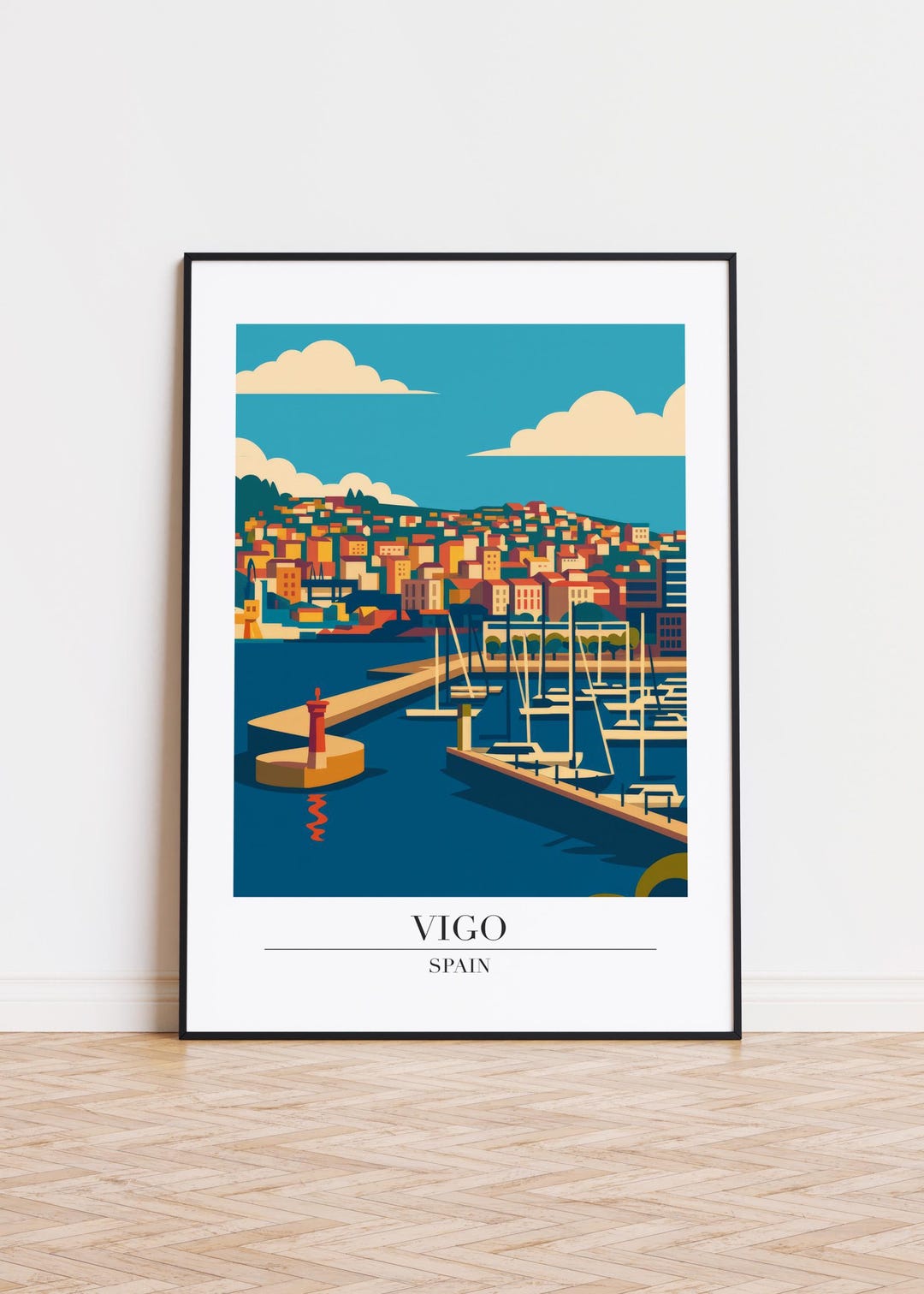 Vigo Print : Modern Travel Poster Style Vigo Poster - Etsy