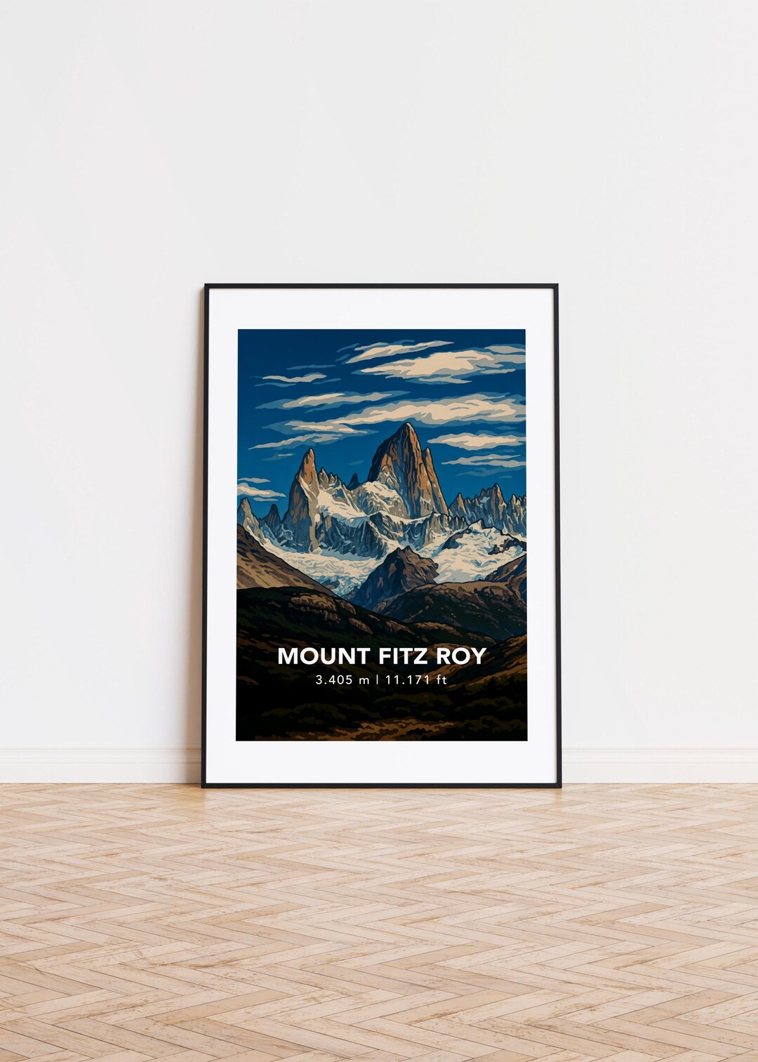 Mount Fitz Roy Art Print: Mountain Landscape Poster - Etsy