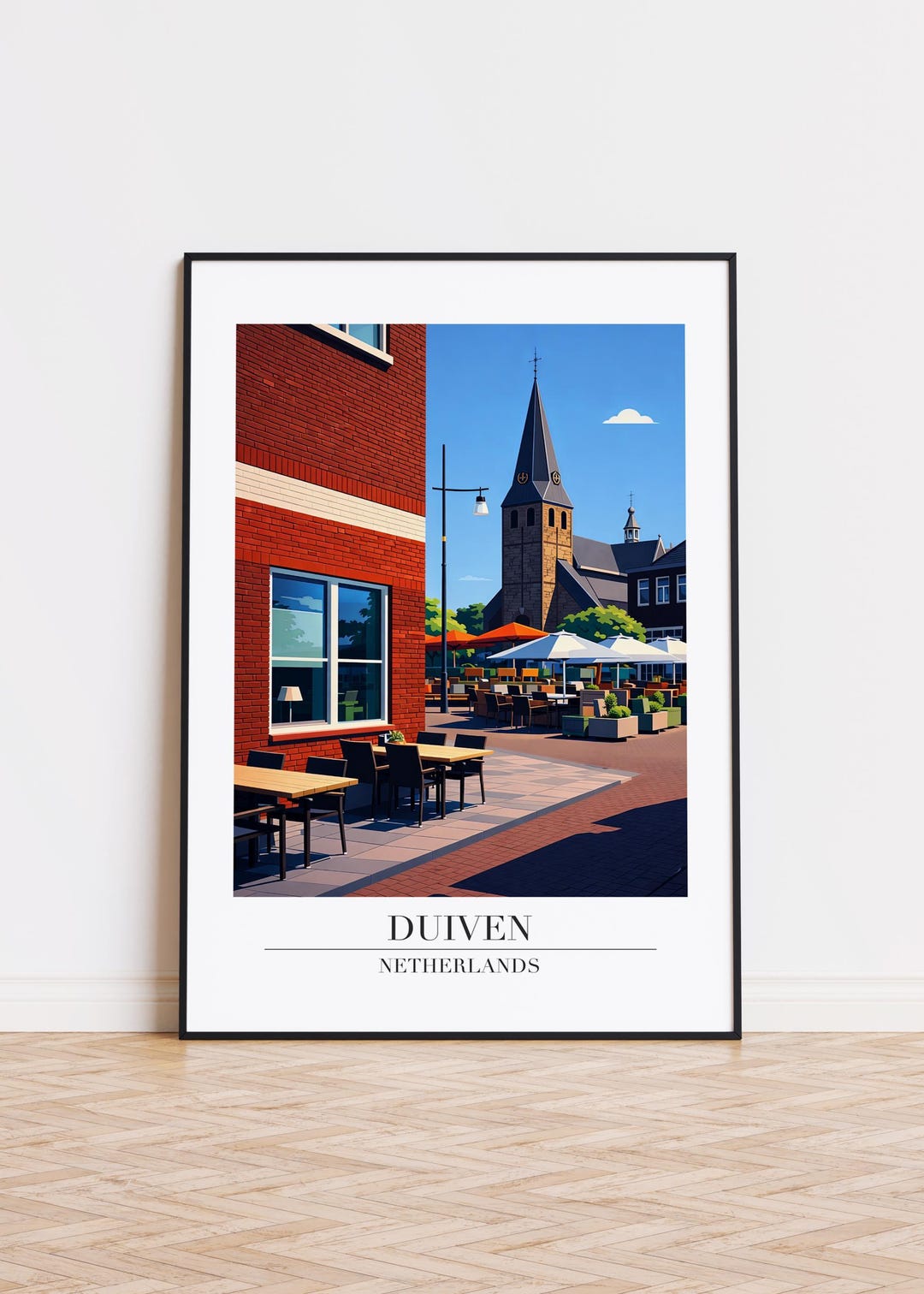 Duiven Print : Modern Travel Poster Style Duiven Poster Netherlands ...