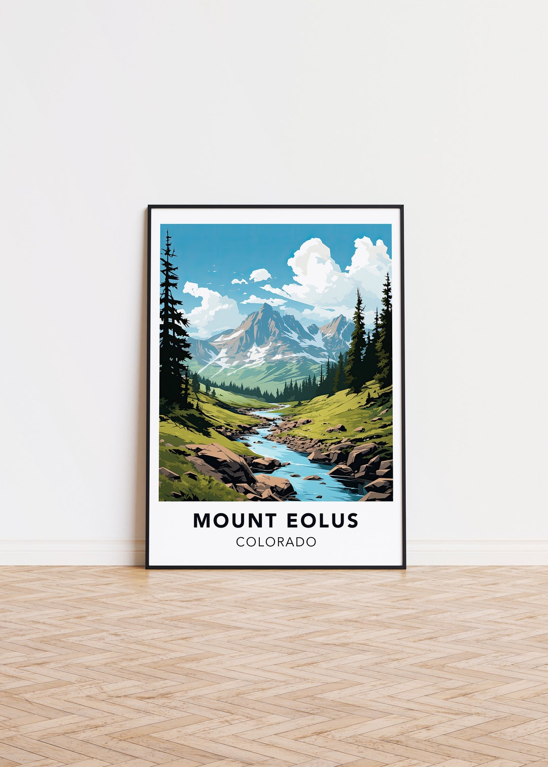 Mount Eolus Poster Colorado Print Mount Eolus Travel Print Wall Art ...