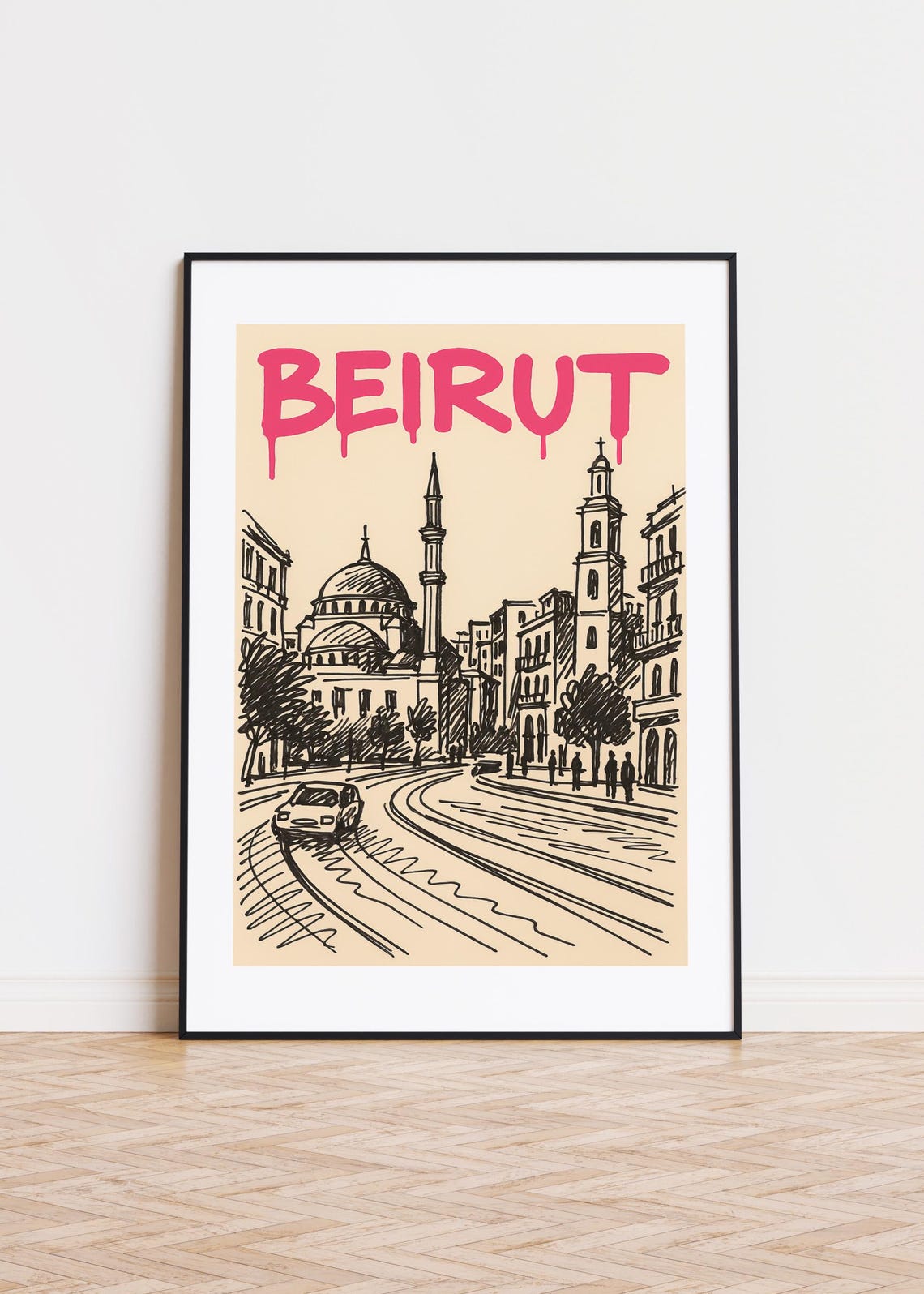 Beirut Print : Modern Graffiti Style Beirut Poster - Etsy
