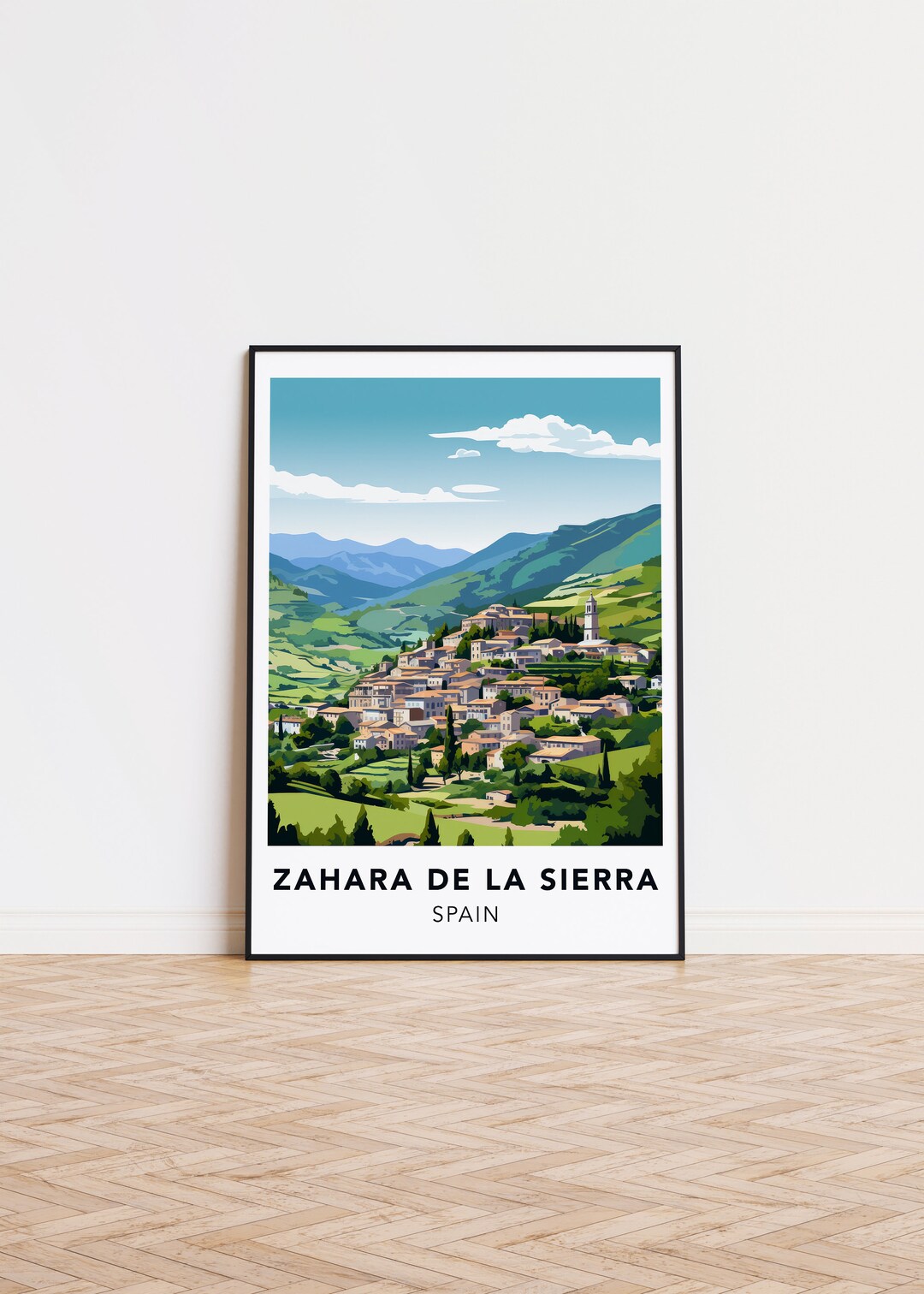 Zahara De La Sierra Poster Spain Print Zahara De La Sierra - Etsy