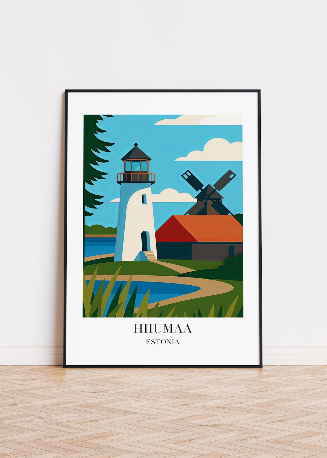 Hiiumaa ESTONIA Poster: Modern Travel Art Print - Etsy