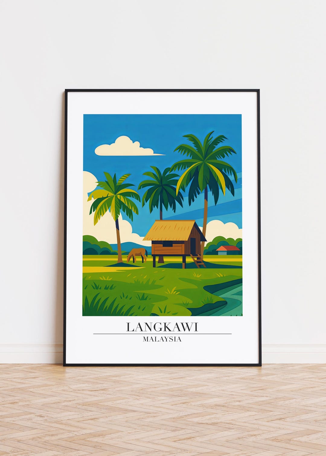 Langkawi Malaysia Poster: Modern Travel Illustration Art - Etsy