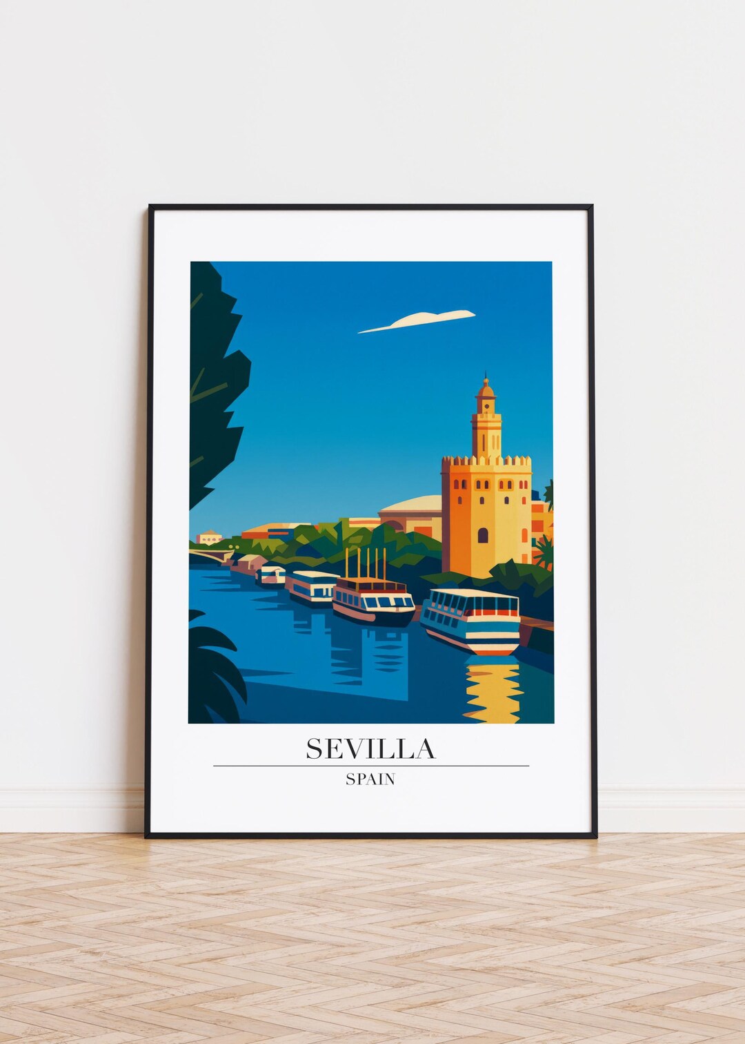 Sevilla Print : Modern Travel Poster Style Sevilla Poster - Etsy