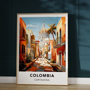 Colombia Poster Cartagena Print Colombia Travel Print Wall Art ...