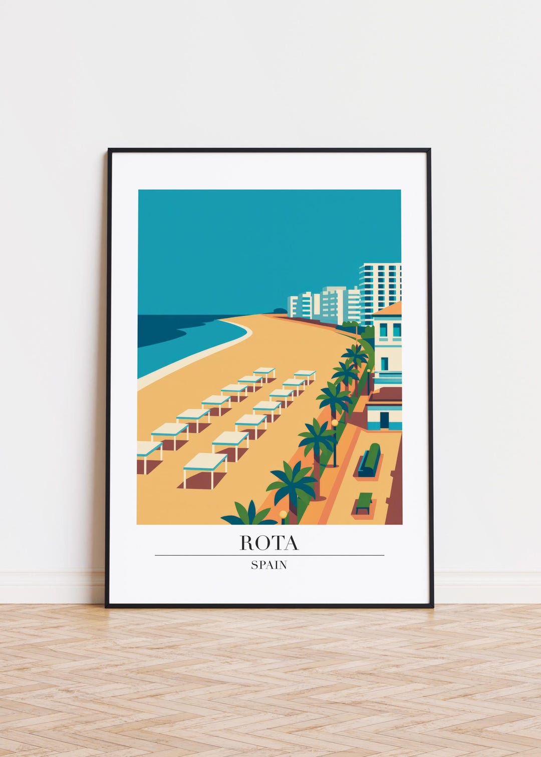 Rota Print : Modern Travel Poster Style Rota Poster - Etsy