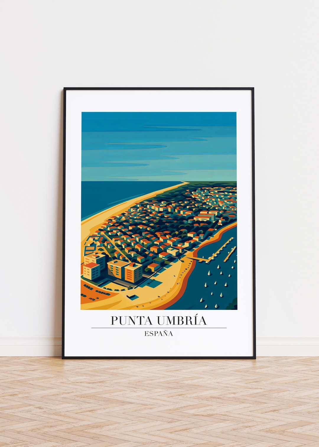 Punta Umbría Spain Poster: Modern Travel Art Print - Etsy