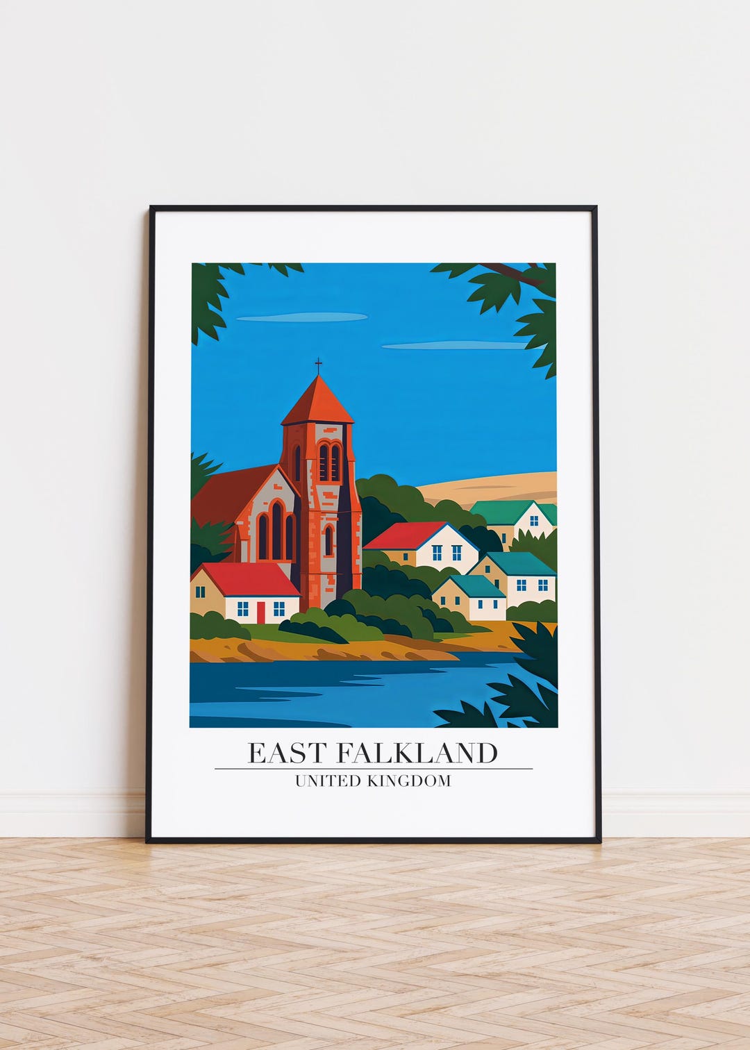 West Falkland Illustration Art Print: United Kingdom Poster - Etsy