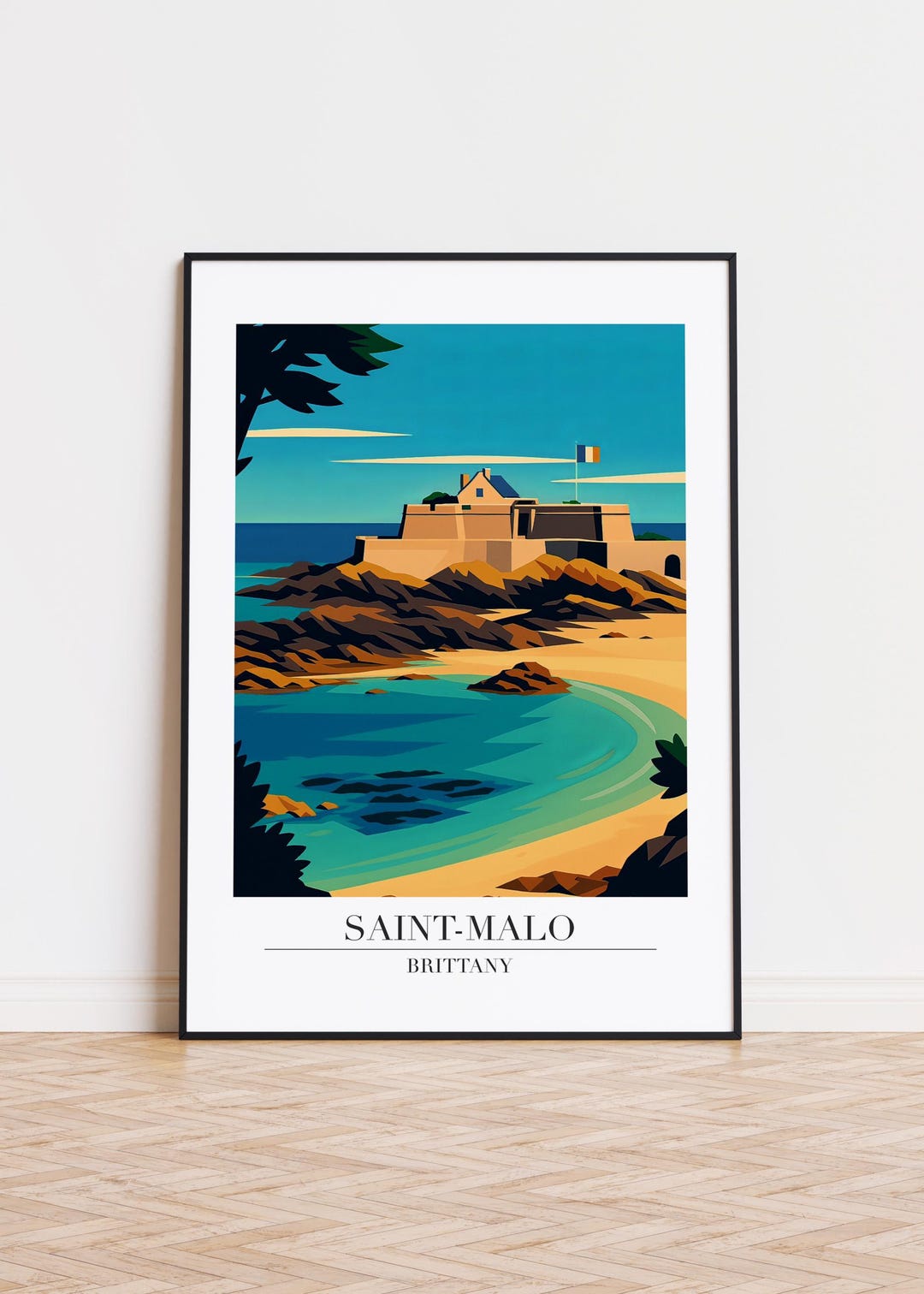 Saint-malo France Poster: Skyline Silhouette Art Print - Etsy