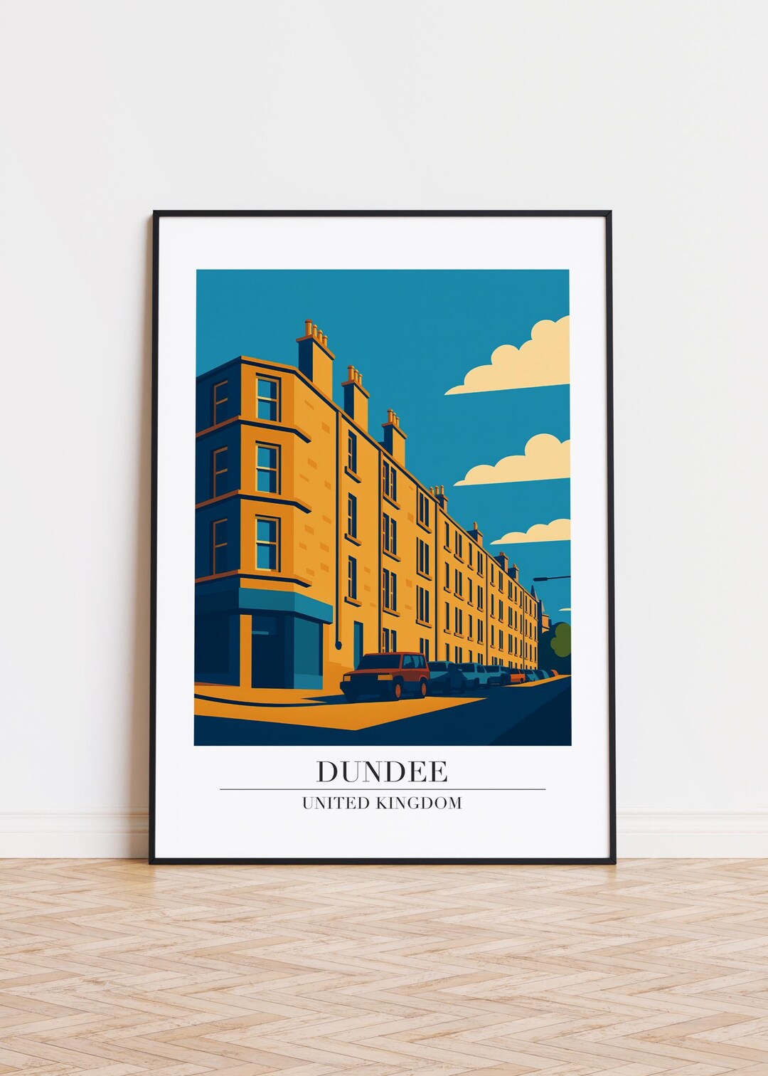 Dundee Print : Modern Travel Poster Style Dundee Poster - Etsy