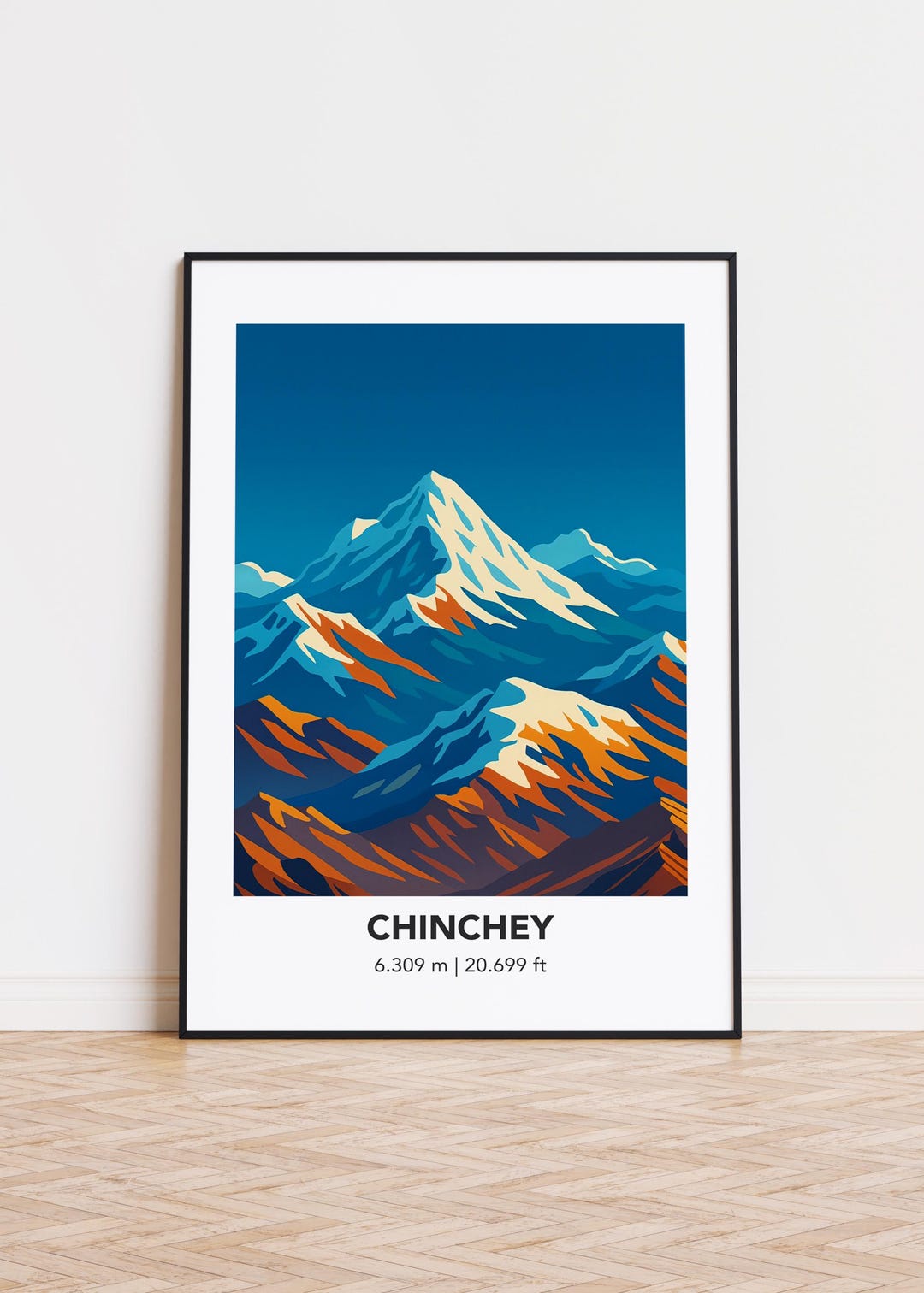 Chinchey Cityscape Poster: Modern Illustration Art Print - Etsy