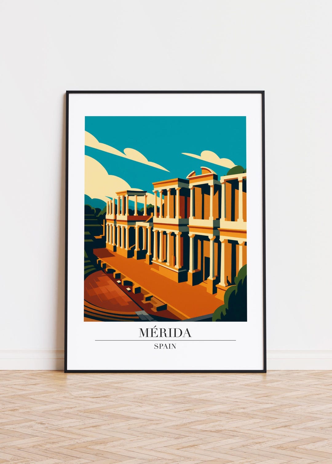 Mérida Print : Modern Travel Poster Style Mérida Poster - Etsy