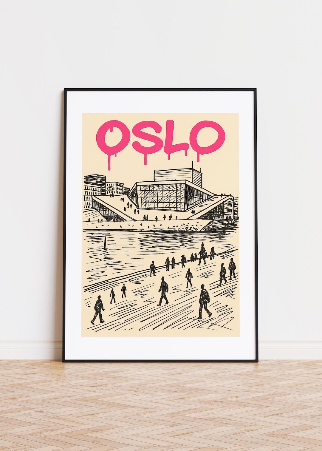 Oslo Print : Modern Grafiti Style Oslo Poster - Etsy