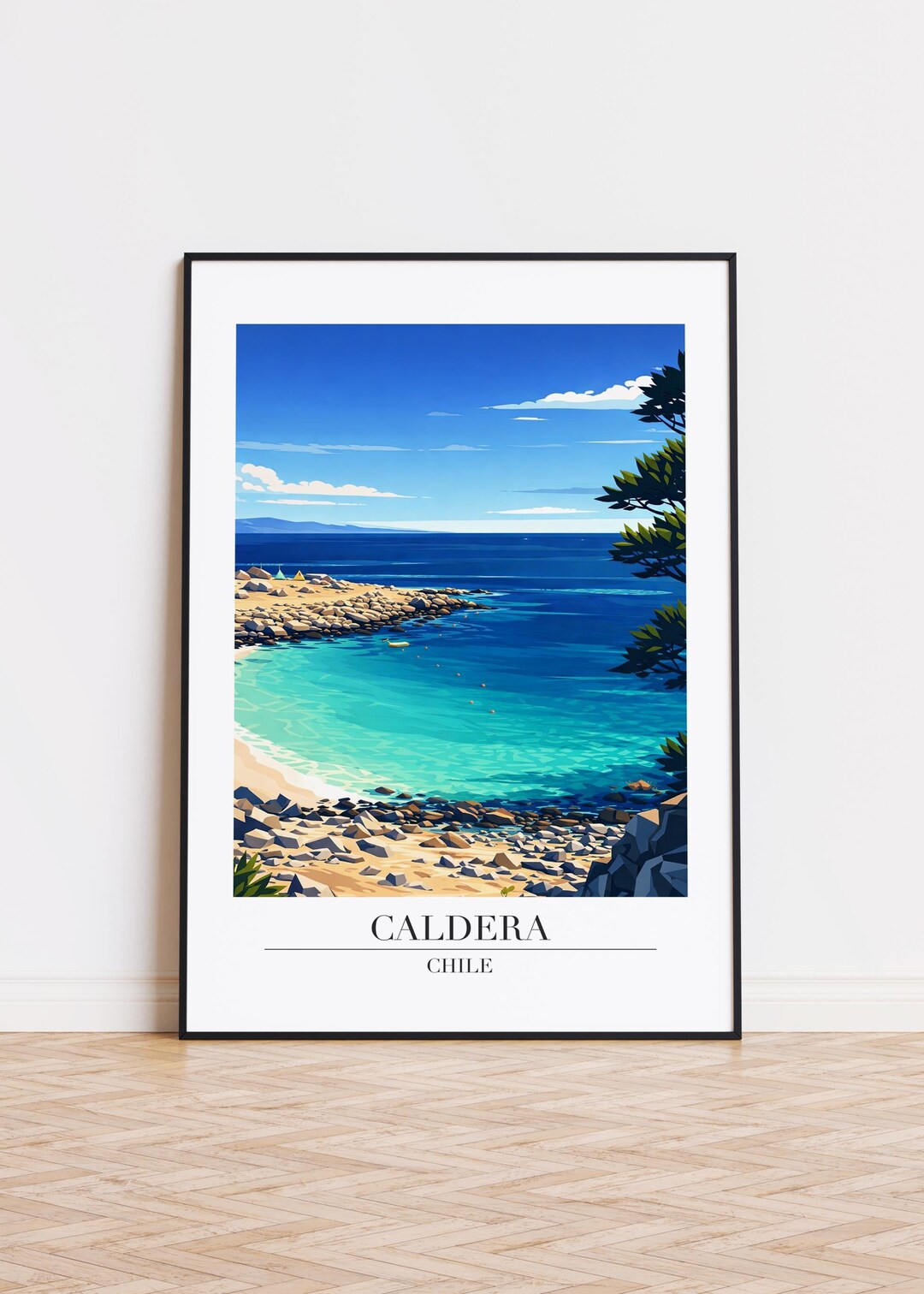 Caldera Print : Modern Travel Poster Style Caldera Poster - Etsy