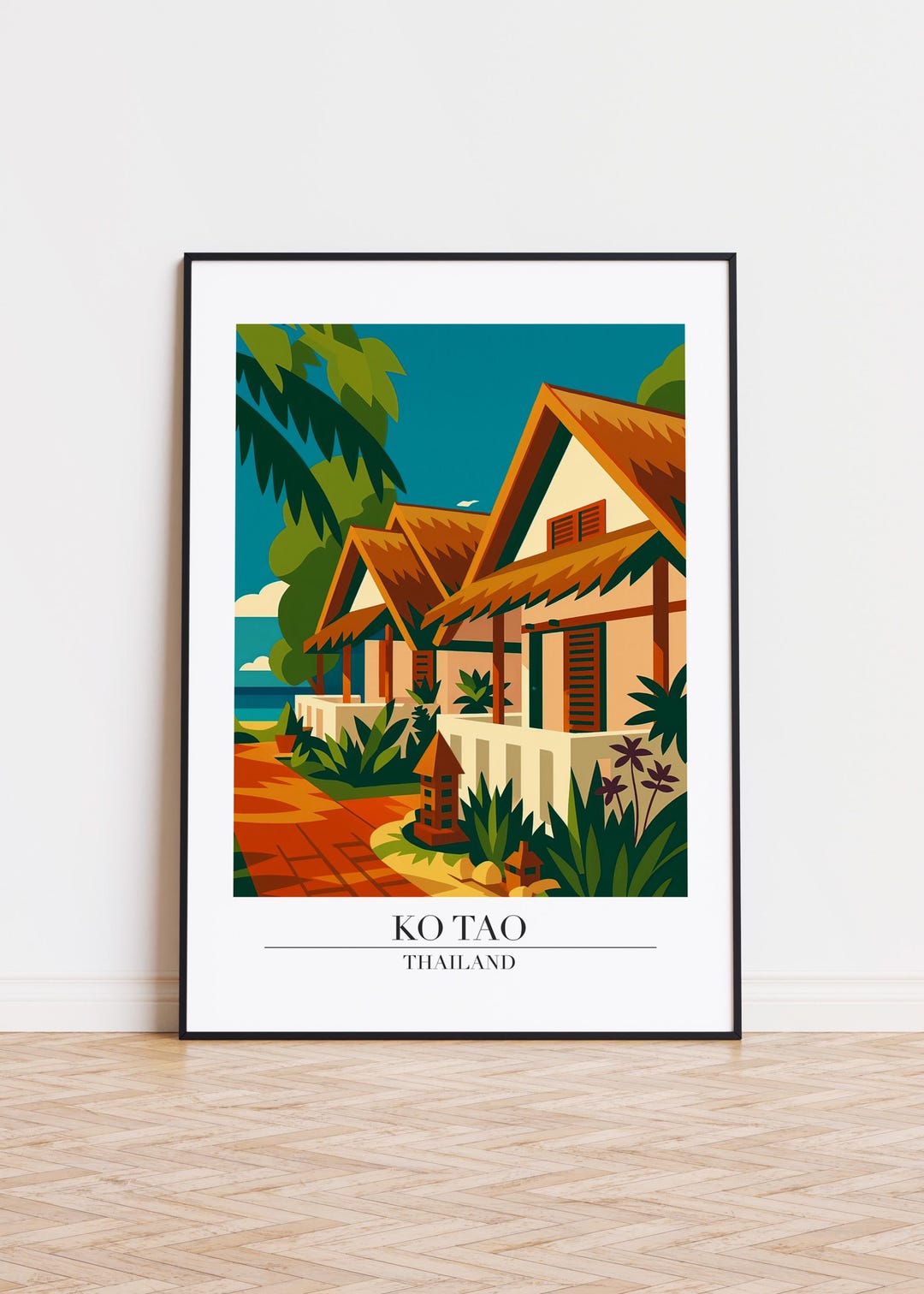 Ko Tao Thailand Poster: Modern Travel Art Print - Etsy