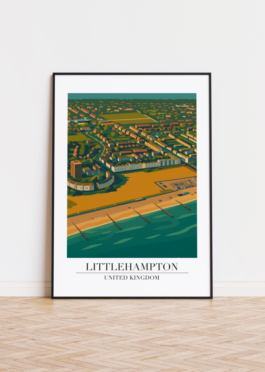 Littlehampton Print : Modern UK Travel Poster Littlehampton Poster - Etsy