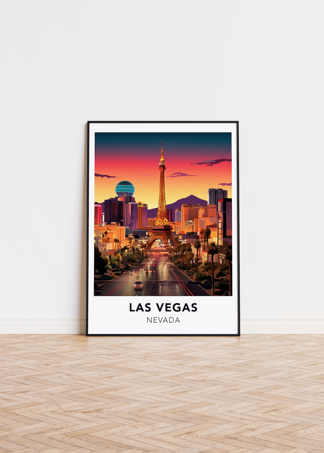 Las Vegas Poster Nevada Print Las Vegas Travel Print Wall Art, Nevada ...