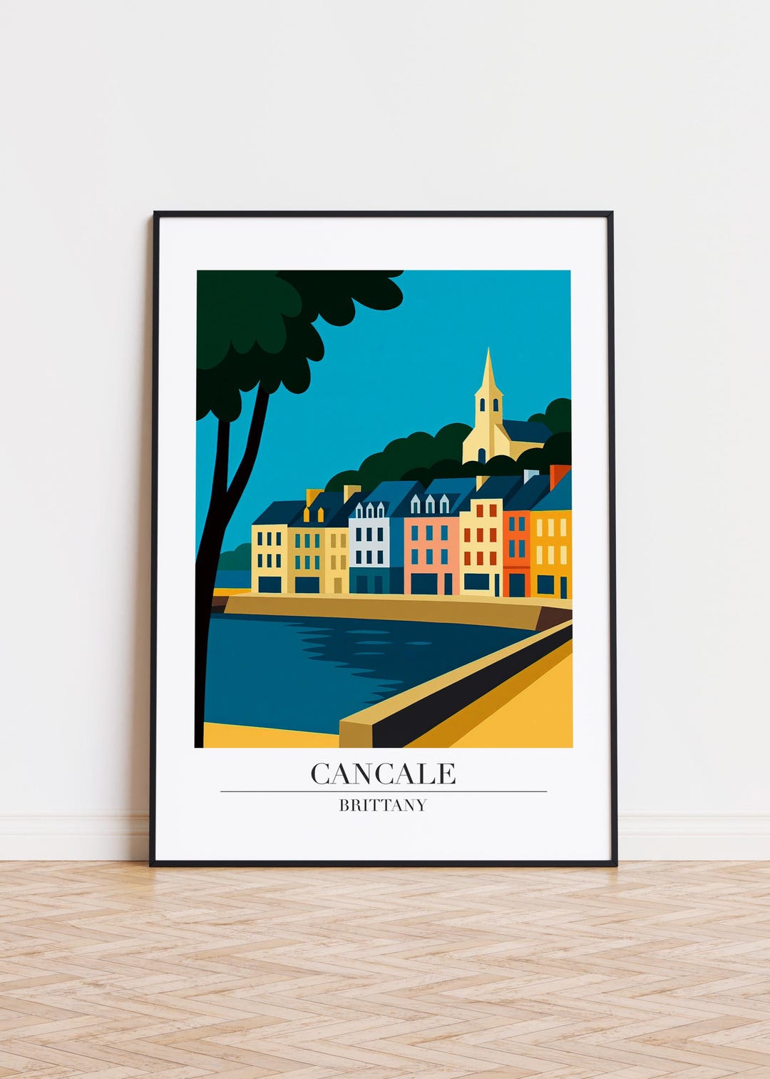 Cancale France Poster: Coastal City Illustration - Etsy