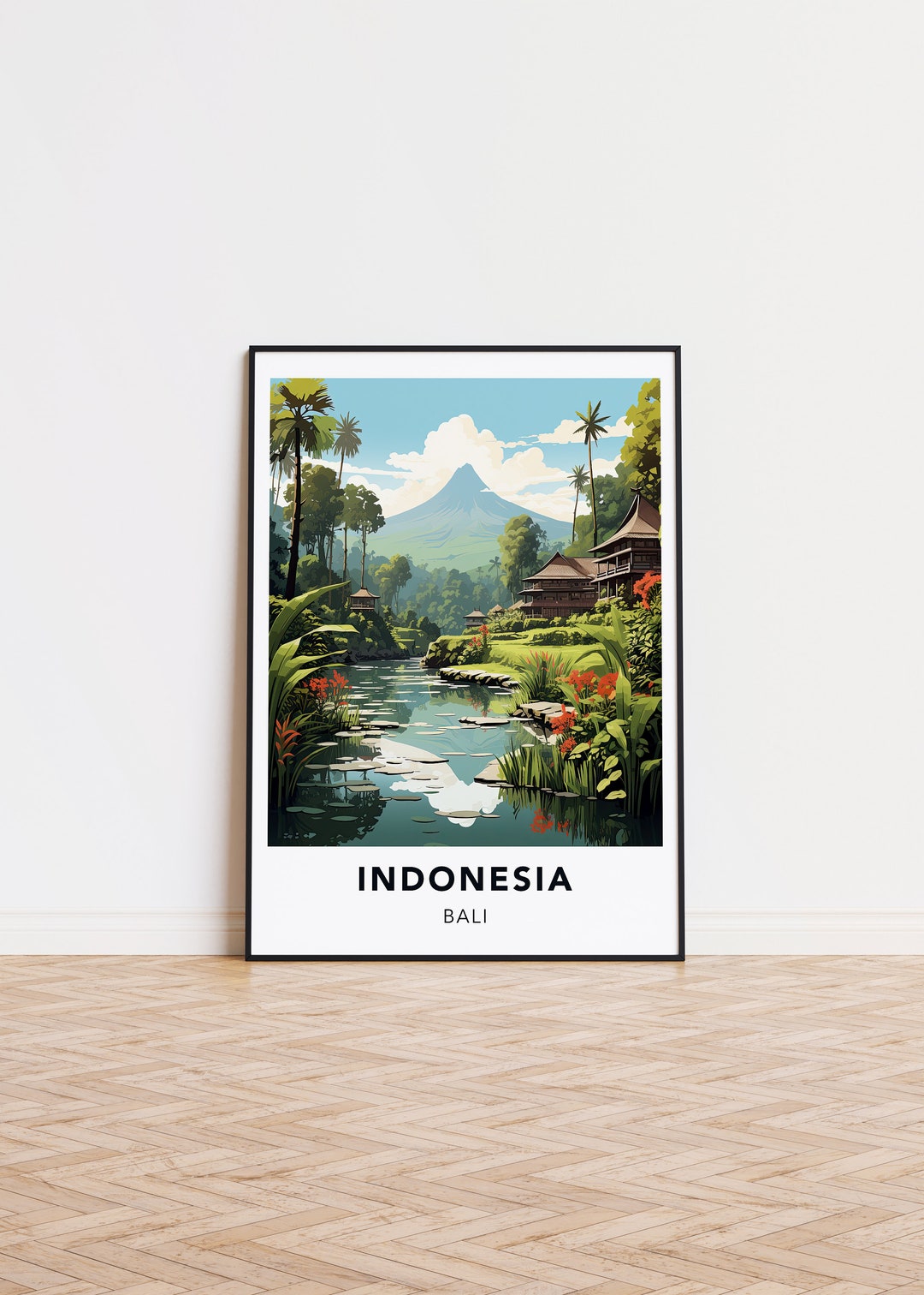 Indonesia Poster Bali Print Indonesia Travel Print Wall Art, Indonesia ...