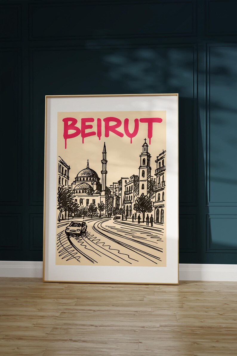 Beirut Print : Modern Graffiti Style Beirut Poster - Etsy