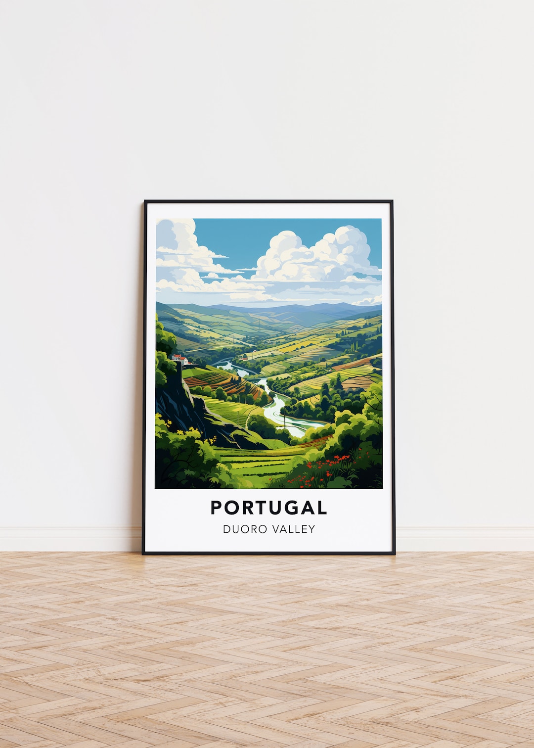 Portugal Poster Duoro Valley Print Portugal Travel Print Wall Art ...